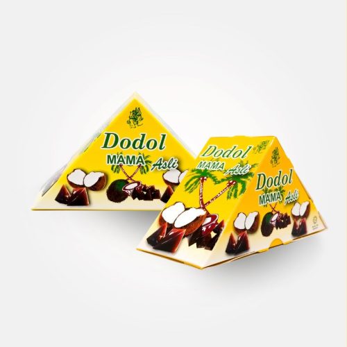Dodol Original Triangle Paper Box - Mamamidah - Authentic Traditional Food