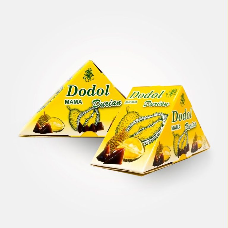 Dodol Durian Triangle Paper Box - Mamamidah - Authentic Traditional Food